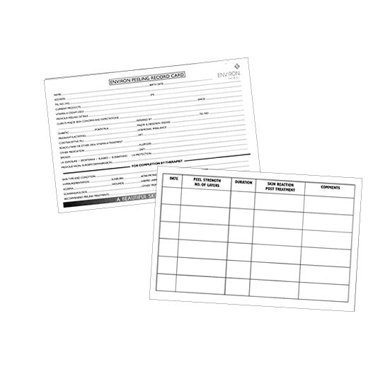 Peeling Record Card (Pack of 10) – DermaConcepts